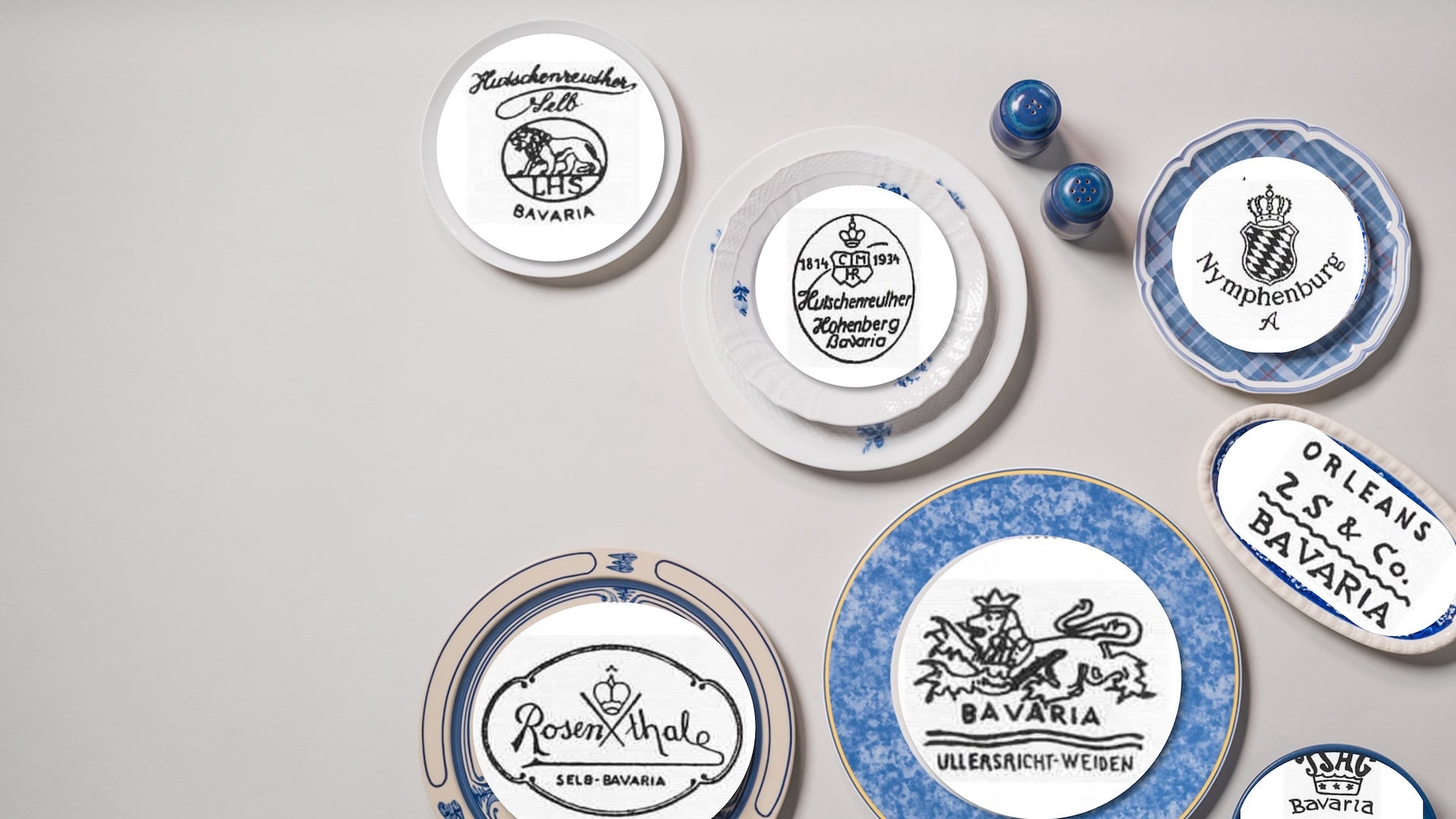 Elegantes Porzellan Bavaria Stempel Bild